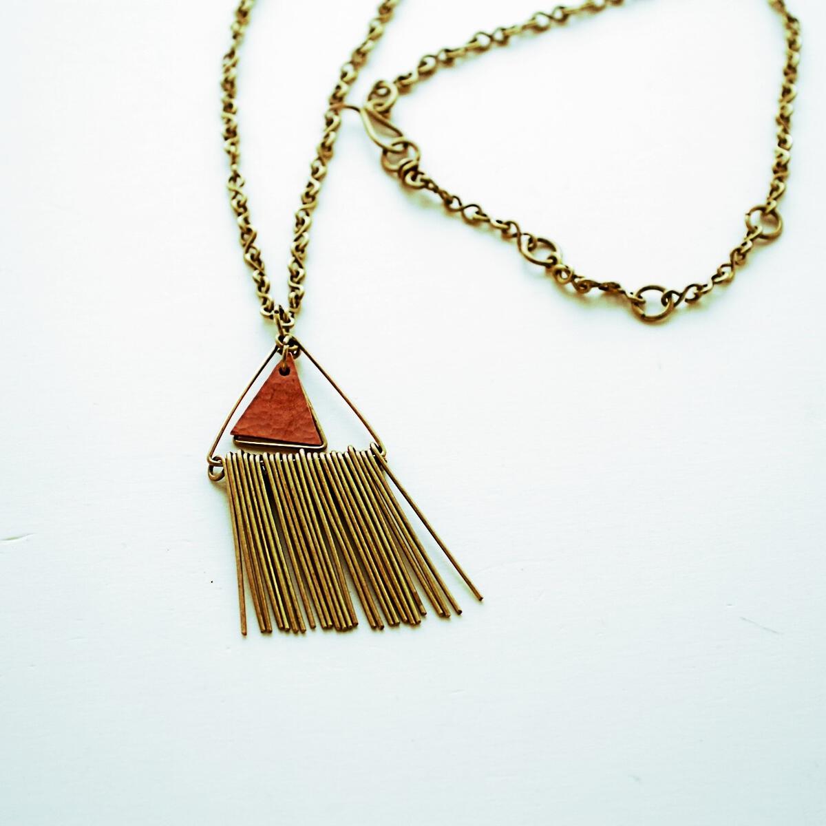 Triangle Fringe Necklace | Basha Boutique